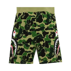 A BATHING APE Abc Camo Shark Sweat Shorts - Green