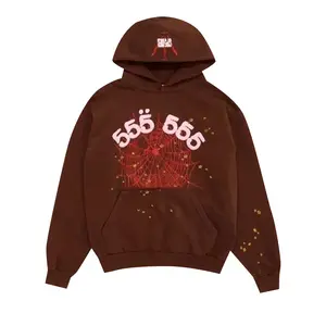 SP5DER Worldwide Angel Number Hoodie - Brown
