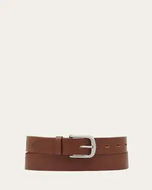 Il Bisonte Il Bisonte Classic Cowhide Leather Belt Cognac