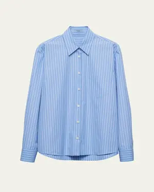 Prada Striped Cotton Poplin Shirt