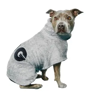 DOG Small Towelling Poncho - Grey