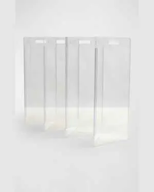 HIDDIN Freestanding Pet Gate Zig Zag, 8-panel - Clear