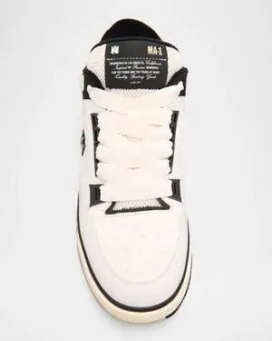 Amiri Ma-1 Leather & Mesh Low-top Sneakers - Black