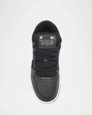 Amiri Ma-1 Leather & Mesh Low-top Sneakers - Black
