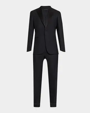 Ralph Lauren Tailored Wool Barathea Tuxedo - Black