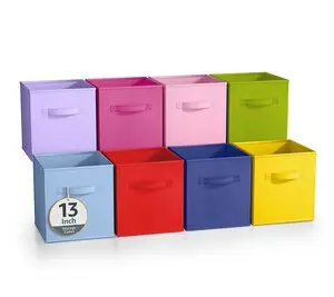 SORBUS 8 Pack 13 Inch Foldable Storage Cubes Wi H Handles - One-color