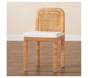 BAXTON STUDIO Bali & Pari Zariah Brown Rattan And Wood Dining Chair Set Of 2 - One-color