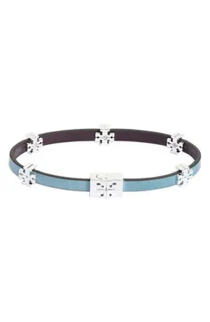 Tory Burch Icon Bio Bracelet - Light Silver / Northern Blue