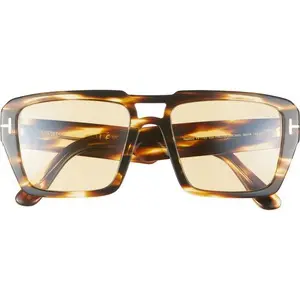TOM FORD Redford Navigator Sunglasses - Shiny Honey / Amber