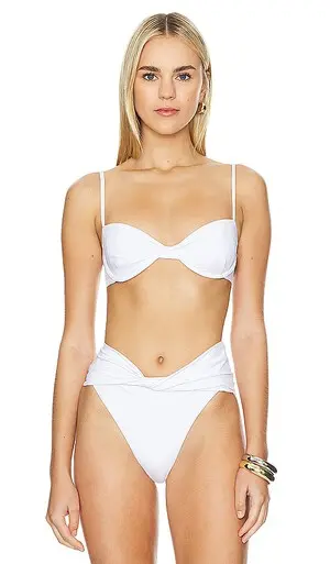 Agua Bendita X Irene Bikini Top - White