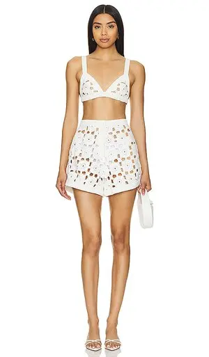 SAU LEE Myko Crochet Bralette