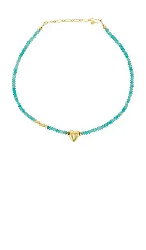 Brinker & Eliza Gold Plated Confetti Necklace - Amazonite