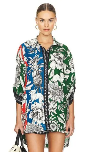 Agua Bendita Chrissy Printed Button-up Top