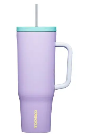 CORKCICLE Cruiser 40-ounce Insulated Tumbler With Handle - Purple Dolphin