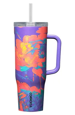 CORKCICLE Cruiser 40-ounce Insulated Tumbler With Handle - Super Bloom