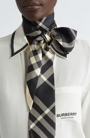 Burberry Reverse Check Silk Scarf