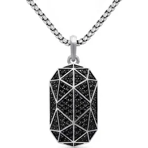 David Yurman Torqued Faceted Amulet - Sterling Silver