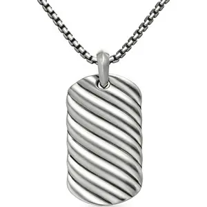 David Yurman Sculpted Cable Tag Pendant