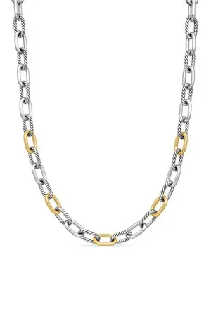 David Yurman David Yurman DY Madison® Chain Necklace Sterling Silver With 18k Gold