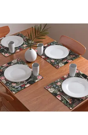 DENY DESIGNS Dark Garden Burcu Korkmazyürek Cotton Placemats