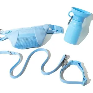 SPRINGER Dog Sling Bag With Water Bottle Set - Sky Blue