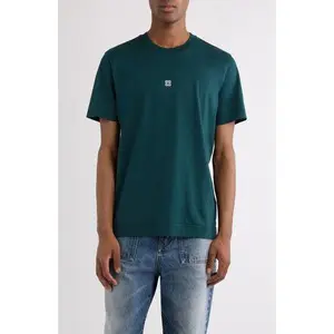 Givenchy Slim Fit 4g Embroidered Cotton T-shirt 302-fir Green