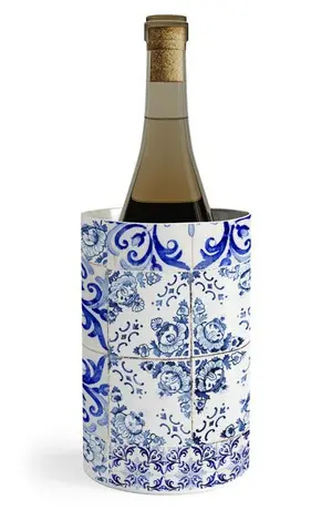 DENY DESIGNS Portuguese Azulejos Wine & Champagne Chiller - Blue