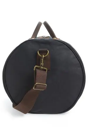 Barbour Waxed Canvas Duffle Bag - Navy