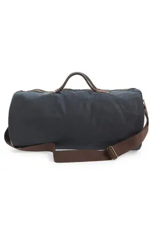 Barbour Waxed Canvas Duffle Bag - Navy