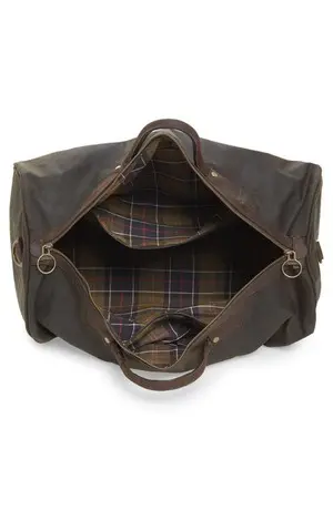 Barbour Waxed Canvas Duffle Bag - Olive