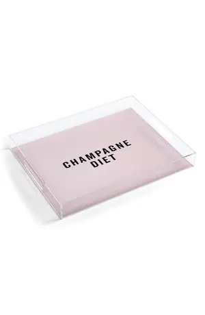 DENY DESIGNS Champagne Diet Acrylic Tray - Black