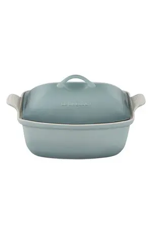 LE CREUSET Heritage Stoneware Deep Covered Baker - Sea Salt