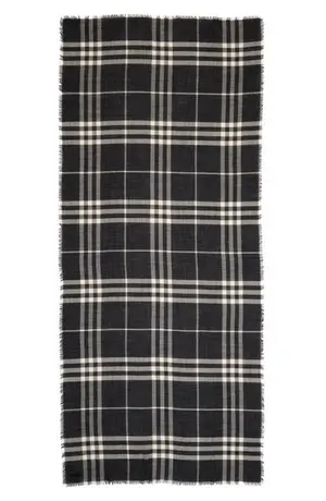 Burberry Giant Check Wool Scarf - Black/ Calico Ip Chk