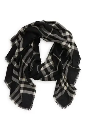 Burberry Giant Check Wool Scarf - Black/ Calico Ip Chk