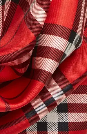 Burberry Medium Check Square Silk Scarf