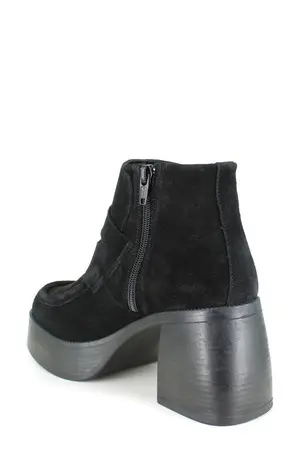 CANDIE'S Bertina Platform Bootie - Black Suede