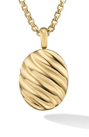 David Yurman Sculpted Cable Locket - 18k Yellow Gold