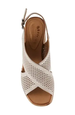 SPRING STEP SHOES Luanca Leather Slingback Sandal - Stone