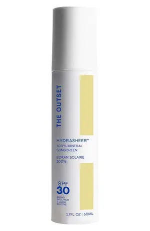 THE OUTSET Hydrasheer 100% Mineral Sunscreen With Snow Mushroom - No Color