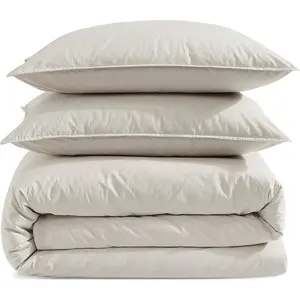 Calvin Klein Washed Percale Duvet & Shams Set - Beige/ Tan
