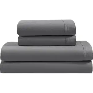 Calvin Klein Washed 200 Thread Count Percale Sheet Set Dark Grey