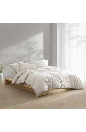 Calvin Klein Washed Percale Comforter & Shams Set - Beige/ Tan