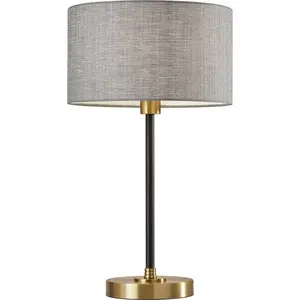 ADESSO Bergen Table Lamp - Black/ Antique Brass