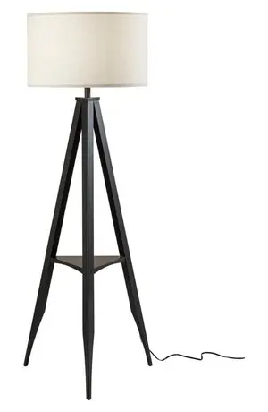 ADESSO Warren Shelf Floor Lamp - Black