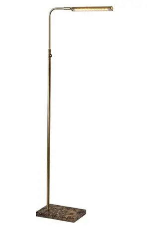 ADESSO Reader Led Floor Lamp - Antique Brass