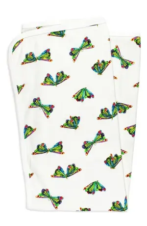 L'OVEDBABY X 'the Caterpillar™ Print Organic Cotton Swaddle Blanket - Butterfly