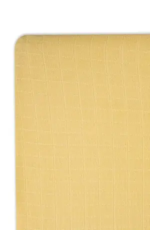 CRANE BABY Cotton Muslin Fitted Crib Sheet - Yellow