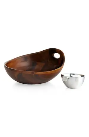 NAMBE Portables Wood Chip & Dip Set - Brown