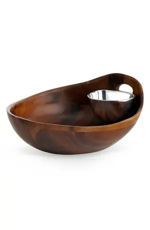 NAMBE Portables Wood Chip & Dip Set - Brown