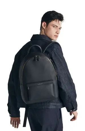 MAISON DE SABRE Leather Backpack - Black Caviar